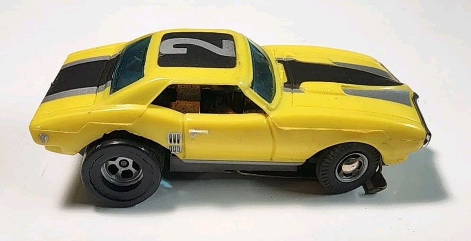 Vintage Aurora Xlerators Yellow #2 Pontiac Firebird HO Slotless Slot ...