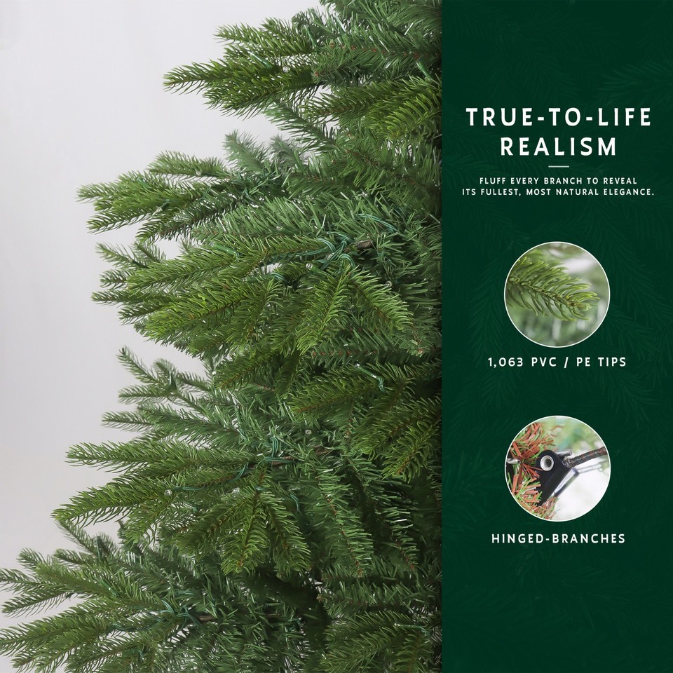 Balsam Hill Highland Noble Fir Artificial Christmas Tree (6ft Unlit ...