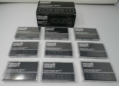 Lot of 9 Maxell Pro Industrial Cassette Tapes Communicator Series C60 ...
