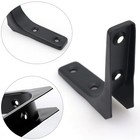 4pcs 4 Inch L Brackets Heavy Duty Wall Mount Black L Corner Brackets ...