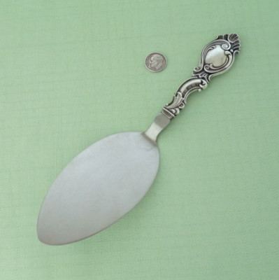 DENMARK Danish SILVER 1932 PASTRY Cake SERVER Serving ROCOCO Assayer J ...