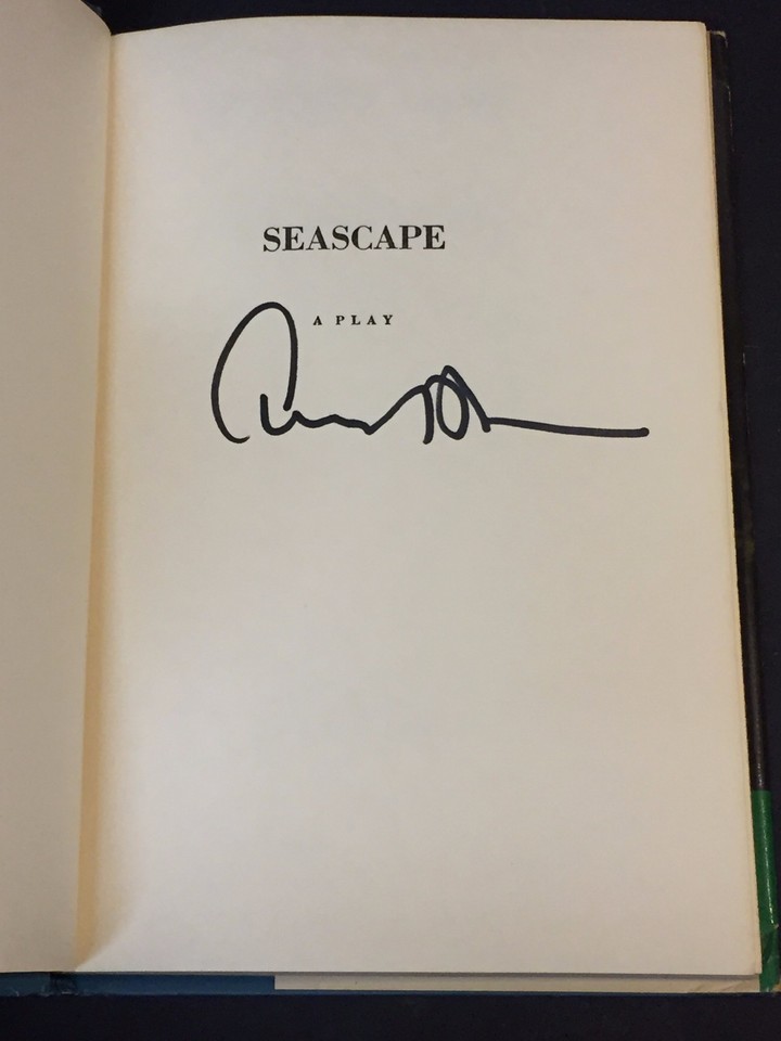 Edward Albee Rare Seascape Signed Hard Cover Autograph Book | eBay