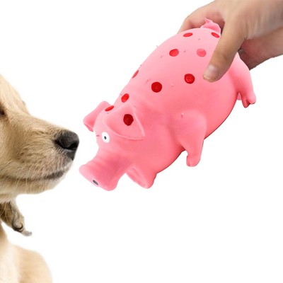 Pig Dog Toy Durable Latex Dog Toys With Squeaker Grunting Interactive ...