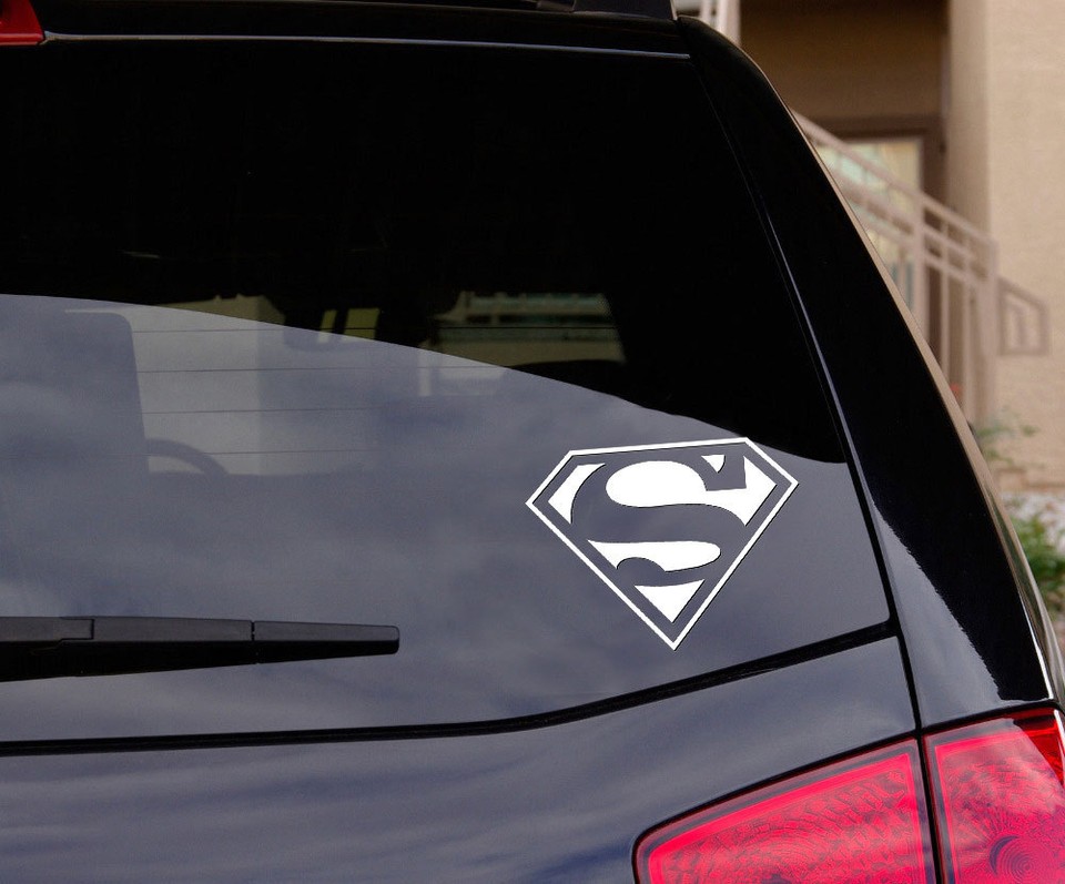 Superman, Super Man Logo Two 5" Vinyl Decals car truck window | eBay