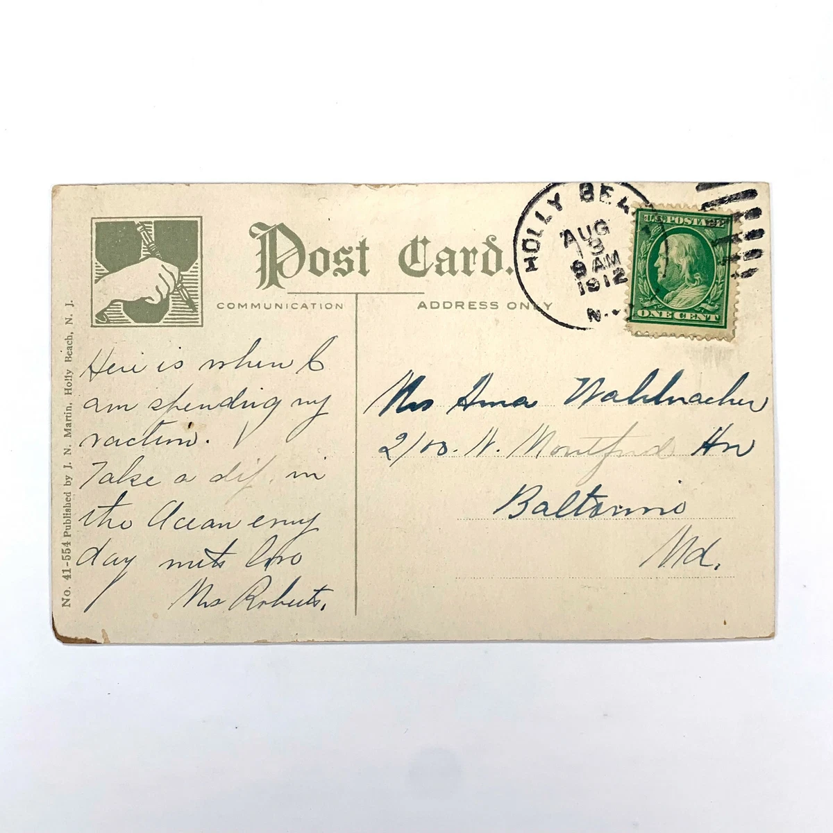 Postcard Font And Back