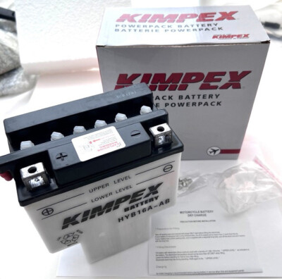 HONDA VT700 VT750 VT1100 SHADOW 1983 - 2001 HYB16A-AB KIMPEX BATTERY ...