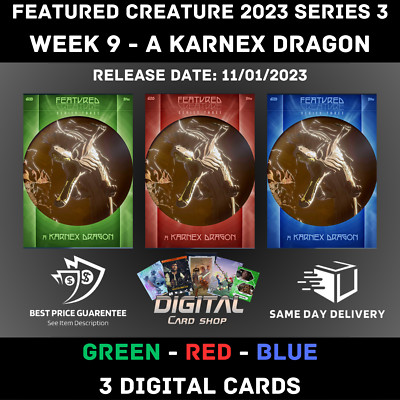 Topps Star Wars Card Trader 2023 S3 Featured Creature Karnex Dragon Green Red BL | eBay