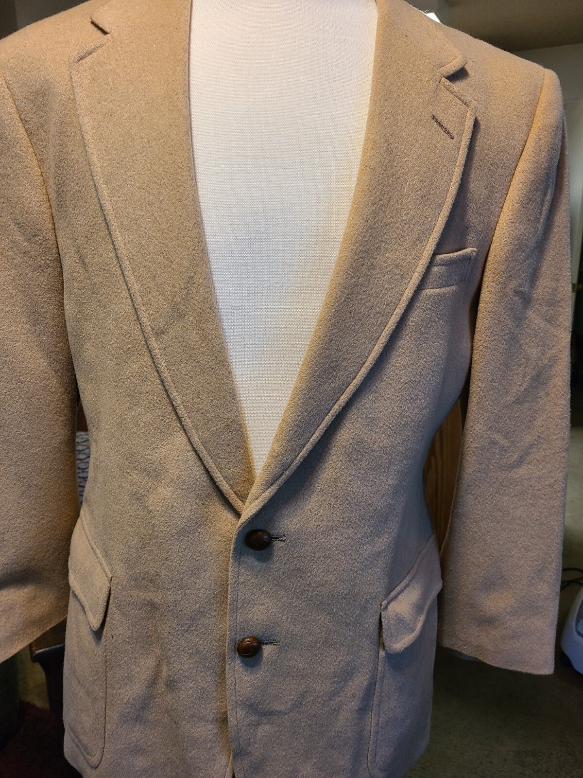 Camel Hair Vintage Leopold Price&Rolle Barrister Blaz… - Gem