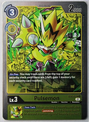 Pulsemon BT6-033 R Digimon Card Game Double Diamond NEW | eBay