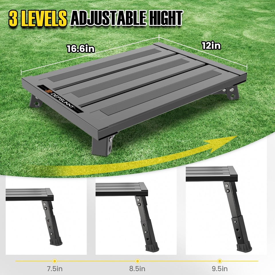 Adjustable Height Platform Step | Supports up to 1,000lbs. | Aluminum ...