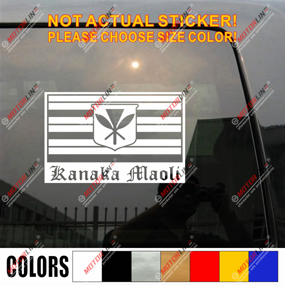 Kanaka Maoli Flag Hawaiian Hawaii Decal Sticker Car Vinyl pick size ...