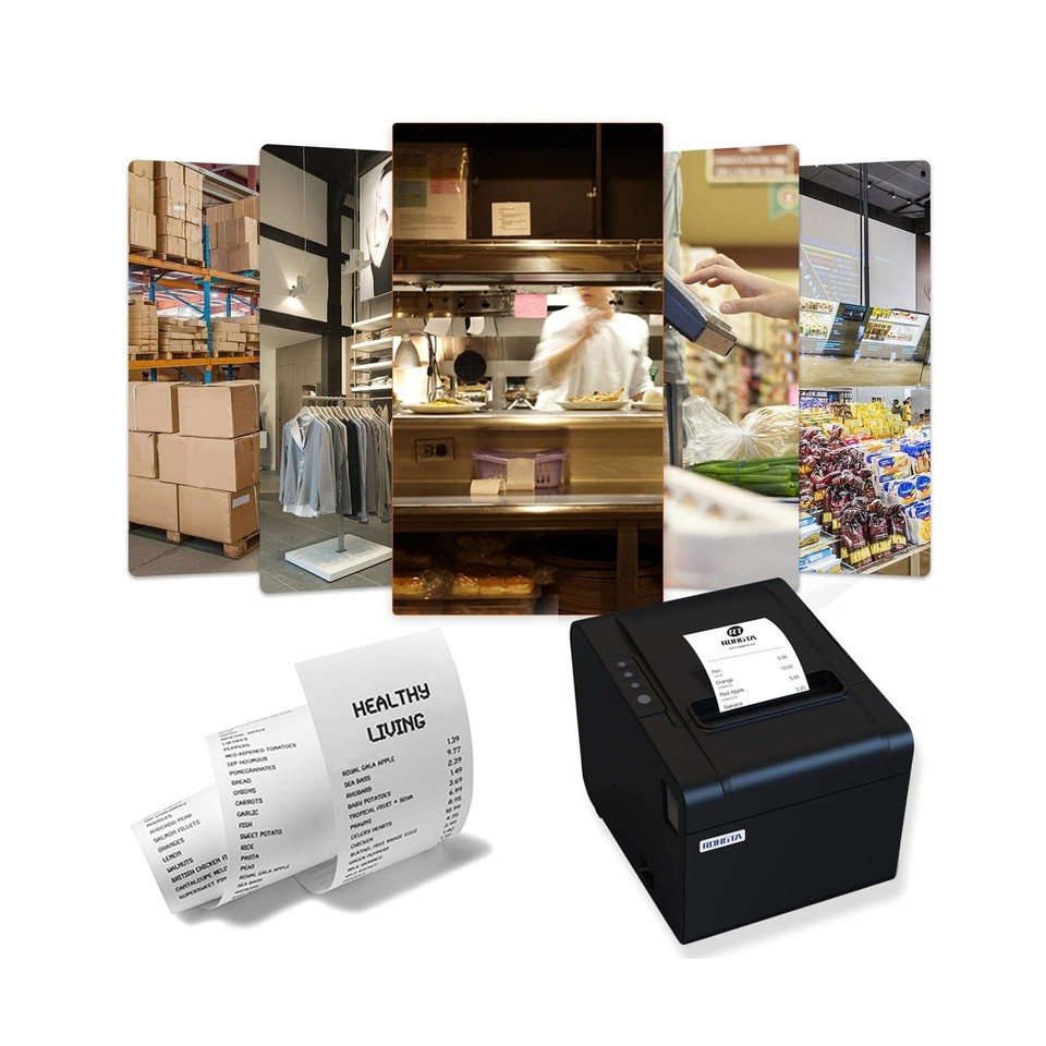 Rongta POS Printer, 80mm USB Thermal Receipt Printer, Restaurant ...