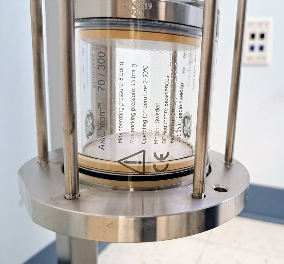 G.E. AxiChrom 70/300 Chromatography Column w/ Stand - 28901840 | eBay