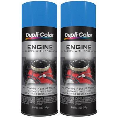 Duplicolor DE1631 (2-Pack), Engine Enamel Paint, Chrysler Blue, 12 oz ...