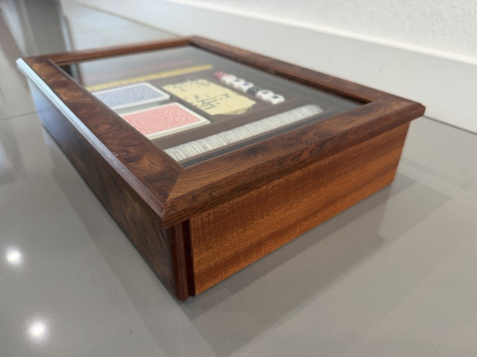 Osvaldo Agresti Briarwood Burl Poker Dominos Set Box Handcrafted in ...