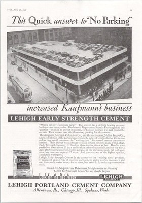 Lehigh Portland Cement 1937 Vintage Print Ad Kaufmann's Business ...