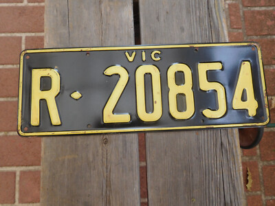 License Plate Number Plate VIC Recreational Car Now obsolete. R 20854 ...