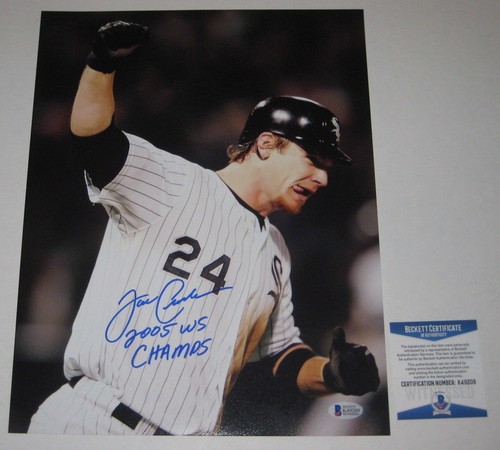JOE CREDE (Sox) Signed 2005 WORLD SERIES 11x14 PHOTO w/ Beckett COA ...