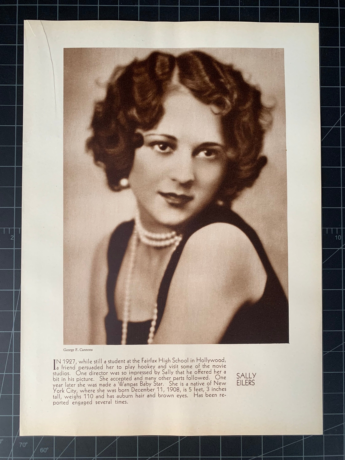 Vintage 1930 Sally Eilers Photoplay Portrait | eBay