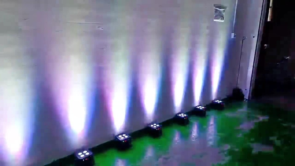 4x12W Rgbwauv Dj Wedding Battery Powered LED Uplight Wireless Stage ...