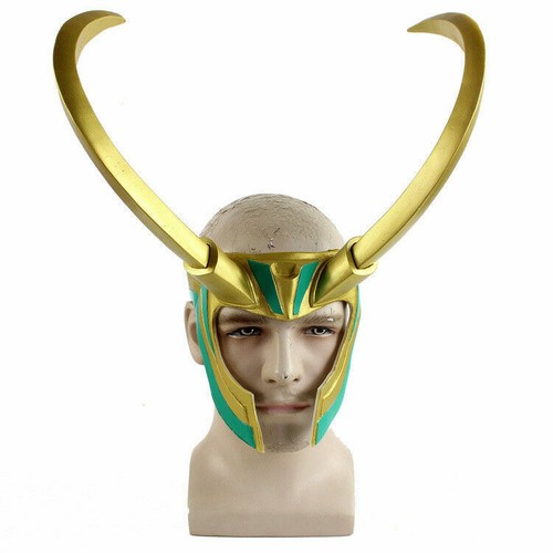Movie Thor 3 Loki Helmet PVC Adult Cosplay Props Horns Hat Headpiece ...