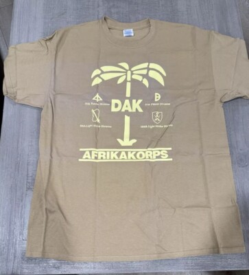 Rommel’s Africa Korps Desert Campaign German WWII Tan T-shirt - Size ...