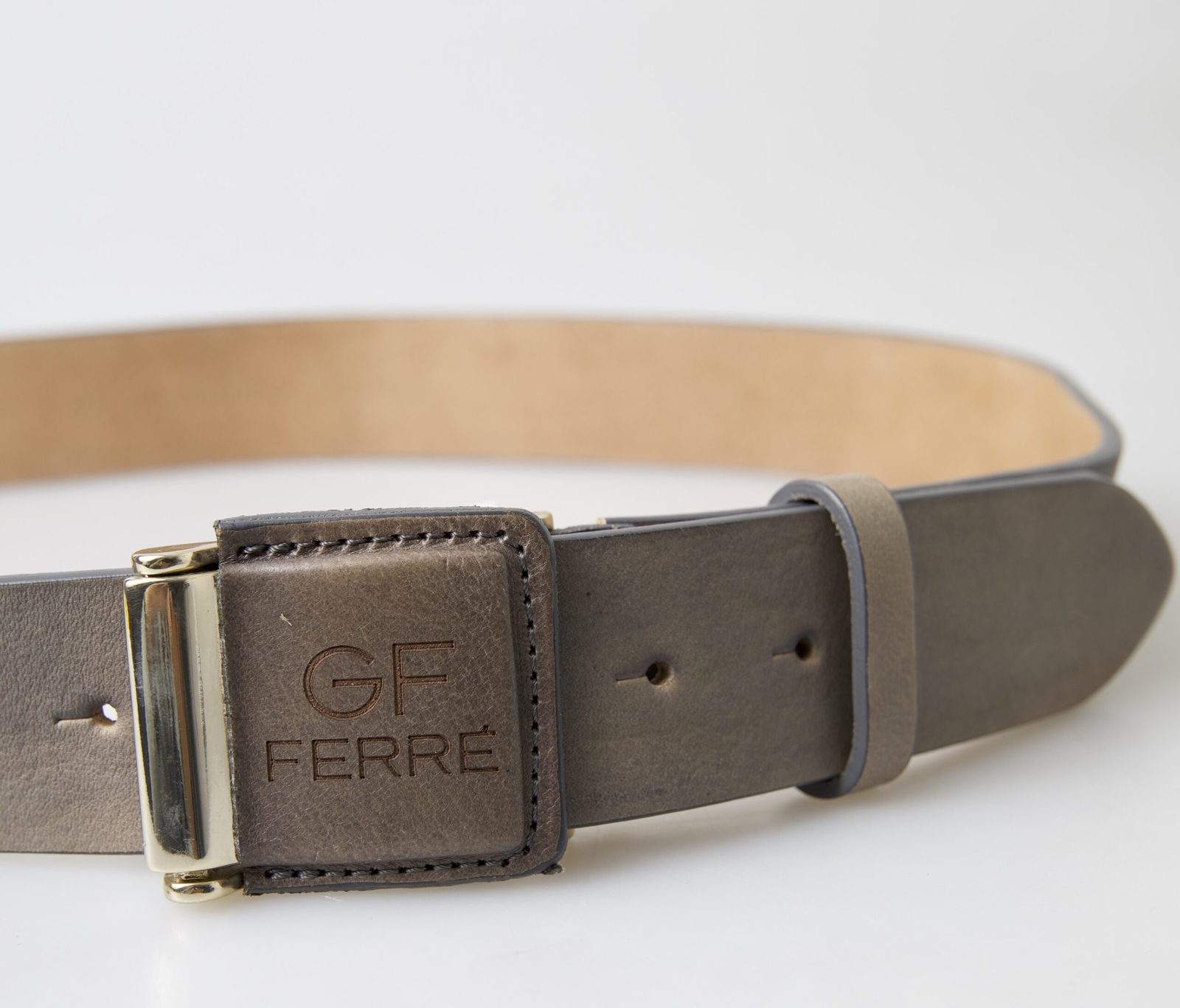 GF Ferre Elegant Leather Fashion Belt with Engraved Women's Buckle ...