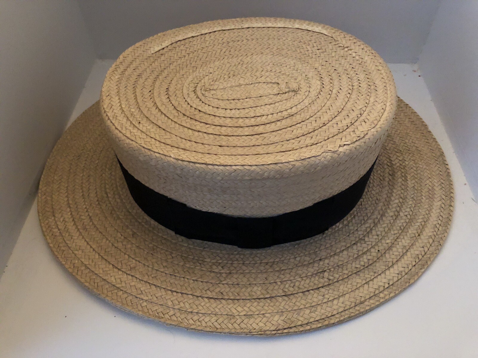 Antique Royal Scot Vintage Gatsby Straw Boaters Hat … - Gem