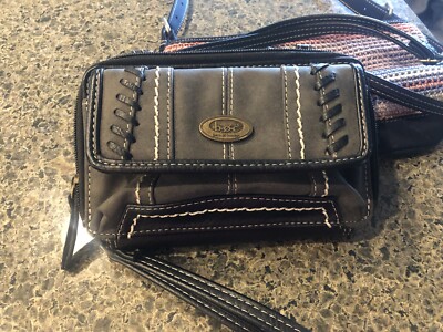 Boc Born Concept Crossbody Wallet Purse Tan/brown Leather Brow Strap ...