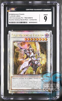 2023 Yu-Gi-Oh Enlightenment Paladin Qtr. Century Prismatic SR CGC 9 ...