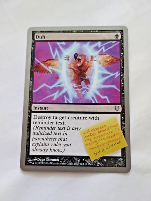 MTG Duh Unhinged Regular Common - Uncirculated | eBay