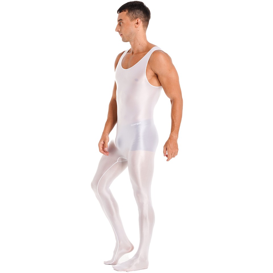 Mens Spandex Ballet Sleeveless Full Body Tights Jumpsuit Unitard Dance ...