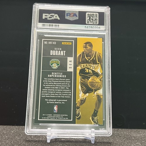 2017 Contenders Kevin Durant Historic Rookie Ticket On Card Auto 33/49 ...