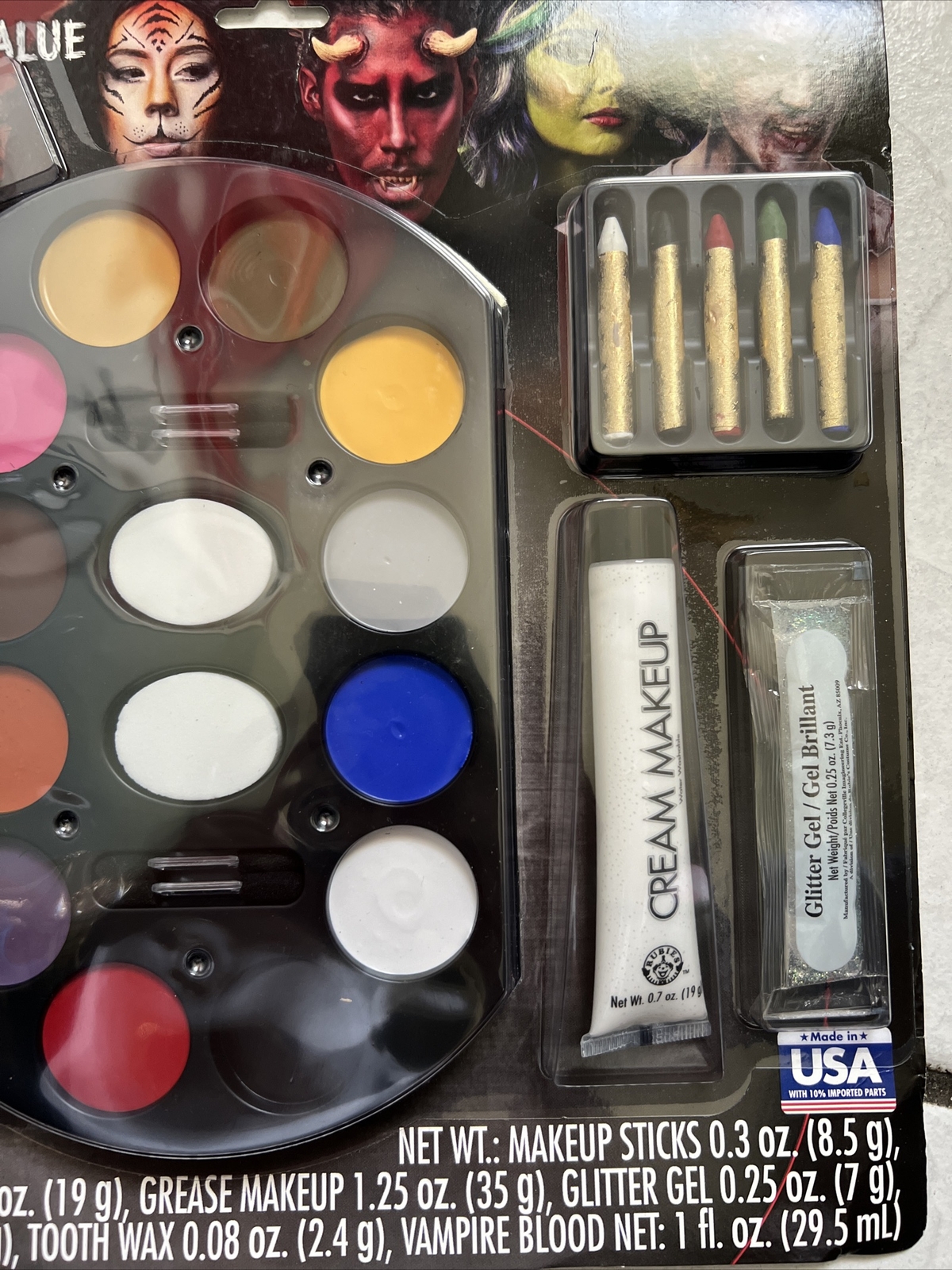 Monster Value Makeup Set Halloween Vampire Blood Glitter crayons ...