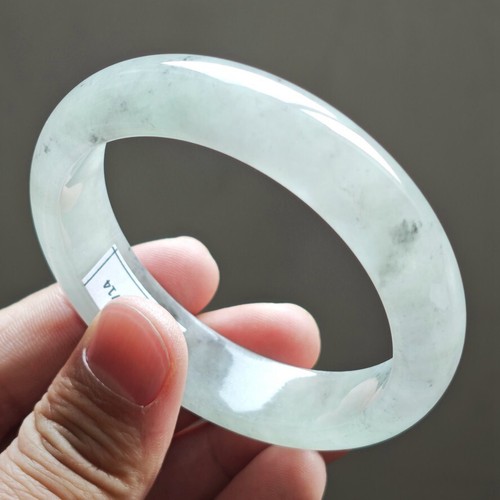 59mm Emerald White Gray Icy Jadeite Jade Bangle Bracelet Burma Jade Bangle 2117 | eBay