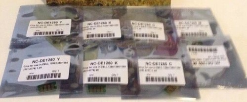 MAGENTA(C) 8pcs-Toner Reset Chips for Dell 1250c, 1350cnw, 1355cn ...