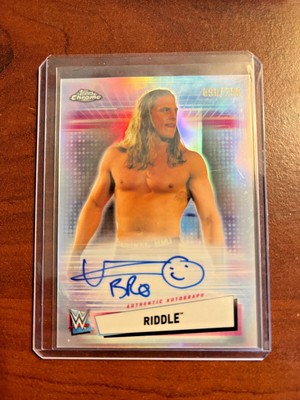 2021 Topps Chrome WWE RIDDLE Base Autograph 90/199 Refractor A-BRO | eBay