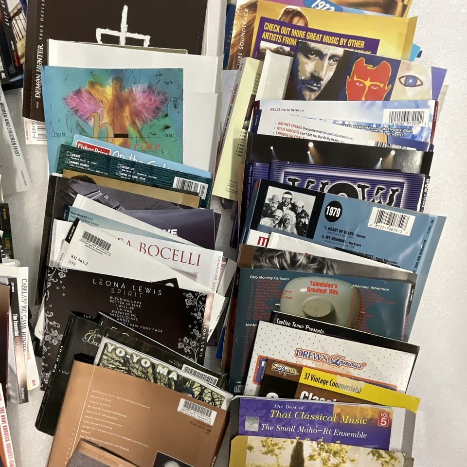 Big Lot Of Music CD Paper Inserts All Genres Collectible Album Art ...