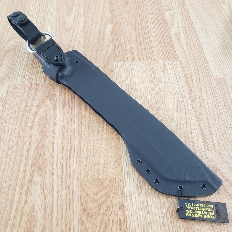 TOPS El Chete Midnight Bronze Fixed Machete 12" 1095 Steel Blade ...