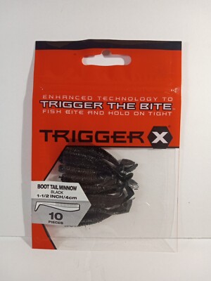 RAPALA VMC TRIGGER X BOOT TAIL MINNOW 1.5inch - 10pcs package Black | eBay