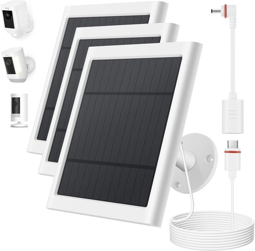 Solar Panel Ring Camera 3 Pack 4W Solar Charger Compatible Ring ...