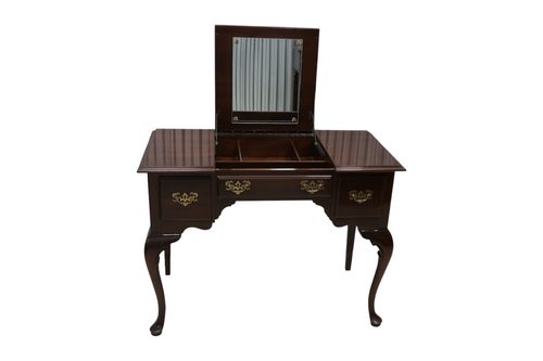 Ethan Allen Georgian Court Vintage Cherry Vanity Table | eBay