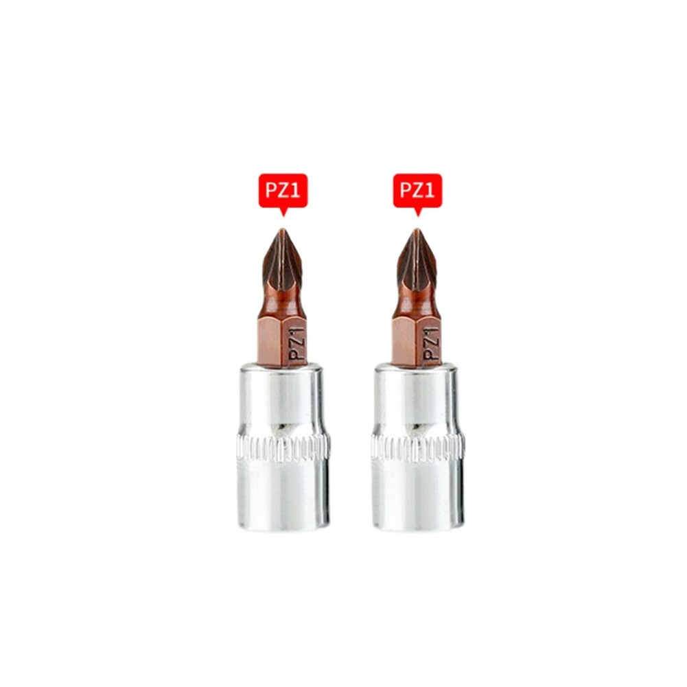 Tough 2PCS Socket Drive Wrench PH1 PH2 PH3 PZ1 PZ2 PZ3 Screwdriver Bits ...