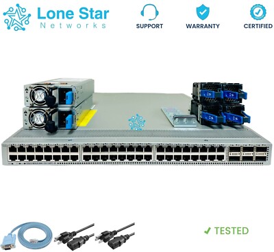 Cisco N9K-C93108TC-EX NEXUS 9300 48-PORT 10G BASE-T, 6P 100G QSFP28 ...
