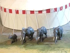 Preiser ho 4 AFRICAN ELEPHANTS for Model Circus , Zoo or Jungle Train ...