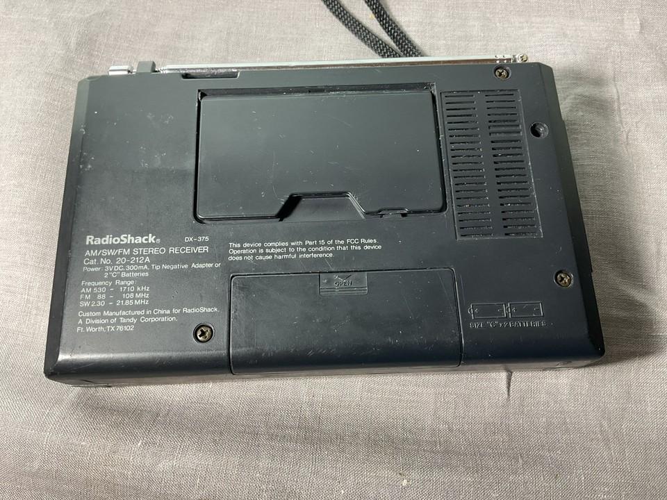 Radio Shack DX-375 AM FM SW Stereo Receiver Cat No 20-212A SWB ...