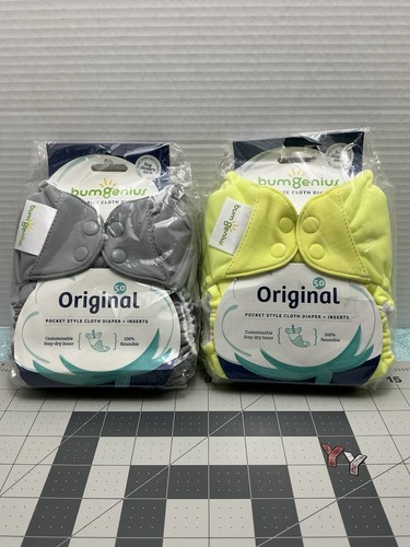 bumgenius Original 5.0 One Size Pocket Style Cloth Diaper Set Of 2 | eBay