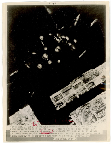 WWII AP Wirephoto – U.S. B-29 Bombing of Takao Harbor, Formosa – Nov 9 ...