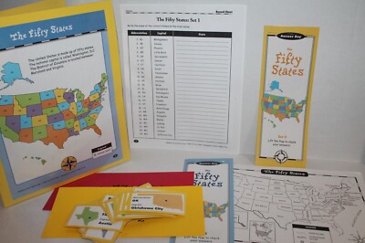 Evan-Moor Geography Folder Center "The Fifty States" USA Map Activity ...