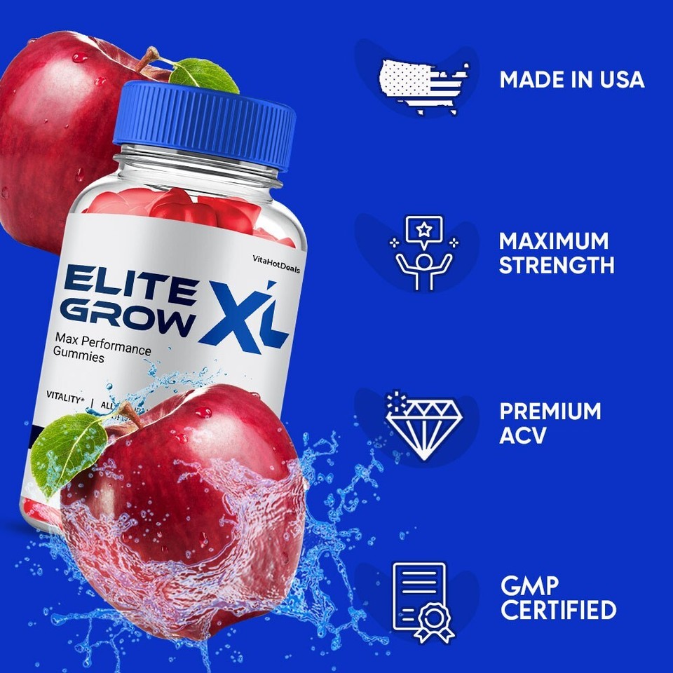 Elite Grow XL Gummies for Men, Max Strength, EliteGrow XL Supplement (2 Pack) | eBay